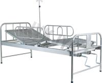 China S.S. Adjustable Hospital Bed Medical Cot Furniture with two cranks for sale