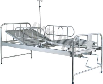 China S.S. Adjustable Hospital Bed Medical Cot Furniture with two cranks for sale