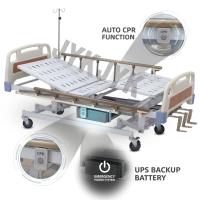 China Two Motor Electric Adjustable Hospital Bed With UPS Backup Battery System Auto CPR Function For Emergency Power Outage for sale