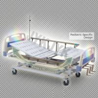 China Manual Two Function Pediatric Adjustable Hospital Bed With High Safety Rails Colorful Design For Children Ward for sale