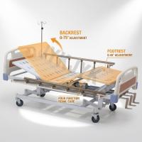 China Electric Dialysis Chair Position Adjustable Hospital Bed With Arm Support Wing Infusion Stand Four Function Renal Care for sale