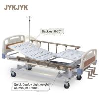 China Folding Portable Adjustable Hospital Bed Cot Emergency Rescue Field Use Quick Deploy Lightweight Aluminum Frame for sale