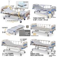China Mesh Sheet Electric Adjustable Hospital Bed Three Function With Airflow Mattress Base Anti Bed Sore Pressure Relief for sale