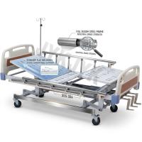 China Full Stainless Steel Flat Adjustable Hospital Bed Without Function Economy Model For Temporary Ward Overflow Patient for sale