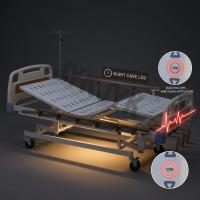 China Four Motor Electric Adjustable Hospital Bed With Electric CPR Function Built In Night Light Under Bed LED For Night Care for sale