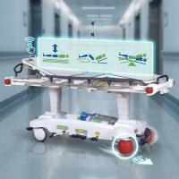 China Aluminum Alloy Electric Hi-Low Patient Transfer Stretcher Trolley with 5th Direction Castor 200kg for sale