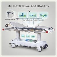 China Manual Crank 3-Function Patient Shifting Trolley Stretcher ABS Side Rails Hi-Low Adjustable 150kg for sale