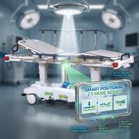 China Electro-Hydraulic Operating Room Patient Trolley Stretcher Memory Foam Mattress Remote Control 250kg for sale