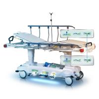 China Ultra-Light Aluminum Foldable Patient Transfer Stretcher Ambulance Vehicle Loading Anti-Skid Surface 160kg for sale
