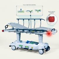 China Aluminum Alloy 5th Wheel Transport Stretcher Collapsible Side Rails One-Hand Directional Steering 190kg for sale