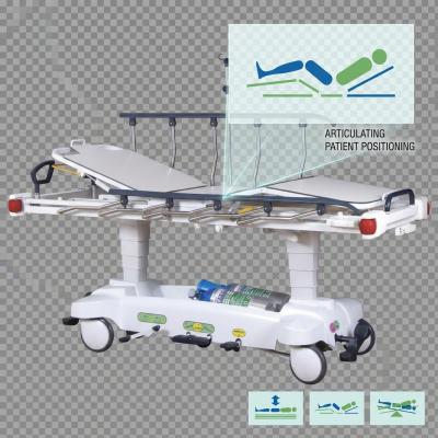 China Stainless Steel Half-Length X-Ray Translucent Patient Shifting Trolley Stretcher Radiology Compatible 200kg for sale