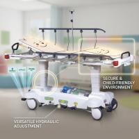 China Stainless Steel Pediatric Patient Transfer Stretcher Trolley Adjustable Side Rails Colorful Design 120kg Child-Safe for sale