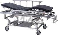 China Patient Trolley Stretcher with Aluminum Quick-attach Equipment Rails and Bidirectional Push Handles Adjustable Hospital Bed for sale