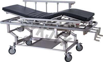 China Patient Trolley Stretcher with Aluminum Quick-attach Equipment Rails and Bidirectional Push Handles Adjustable Hospital Bed for sale