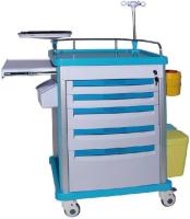 China Medical trolley cart ABS emergency trolley Hospital Emergency cart Emergency Crash Cart Medical Trolley for sale