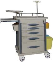 China medical trolley cart ABS  Emergency cart Emergency Cart Injection Molding Heavy Duty Medical Supply Cart for Healthcare Facilities for sale