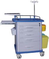 China medical trolley cart ABS  Emergency cart Emergency Cart Injection Molding Heavy Duty Medical Supply Cart for Healthcare Facilities for sale