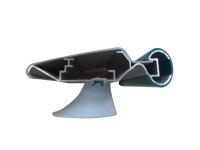 China nursing home corridor wall handrail Crashproof  Hospital Corridor Handrail Wall for sale
