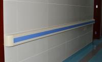China Hospital aluminum alloy with PVC  Corridor wall Handrail with plain panel Safeguard Wall Bumpers for sale