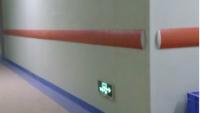 China Hospital aluminum alloy with PVC  Corridor wall safety strip collision prevention strip Safeguard Wall Bumpers for sale