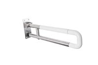 China Hospital toilet  handrail (turn up) with stainless steel base Safeguard Wall Bumpers Resthome toilet handrail(turn up) with stainless steel base for sale
