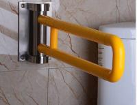 China Hospital toilet  handrail (turn right/left) with stainless steel base Safeguard Wall Bumpers Resthome toilet handrail(turn right /left ) with stainless steel base for sale