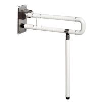 China Hospital toilet  handrail with stand (turn up) with stainless steel base Safeguard Wall Bumpers Resthome toilet handrail(turn up ) with stainless steel base for sale