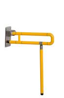 China Hospital toilet  handrail with stand (turn up) with stainless steel base Safeguard Wall Bumpers Resthome toilet handrail(turn up ) with stainless steel base for sale