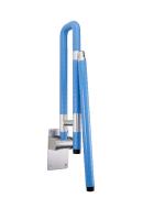 China Hospital toilet  handrail with stand (turn up) with stainless steel base Safeguard Wall Bumpers Resthome toilet handrail(turn up ) with stainless steel base for sale