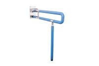 China Hospital toilet  handrail with stand (turn up) with stainless steel base Safeguard Wall Bumpers Resthome toilet handrail(turn up ) with stainless steel base for sale