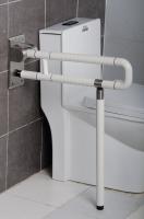 China Hospital toilet  handrail with stand (turn up) with stainless steel base Safeguard Wall Bumpers Resthome toilet handrail(turn up ) with stainless steel base for sale