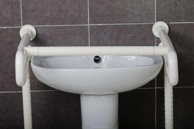 China Hospital wash bassin handrail with stand  Safeguard Wall Bumpers Resthome wash bassin handrail with stand for sale