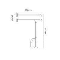 China Hospital toilet U shape handrail with stand Safeguard Wall Bumpers Resthome toilet U shape handrail with stand for sale