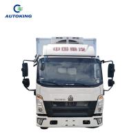 China SINOTRUK 4*2 Freezer Truck Frozen Food Transport Chiller Van for sale