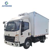 China SINOTRUK 4*2 Freezer Truck Frozen Food Transport Chiller Van for sale