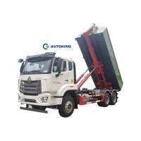 China Front / Rear Axle 3/7 18CBM Hydraulic Hook Lift Rear Loading Trash Bin Automatic Garbage Truck For Waste Collection Vehicle for sale