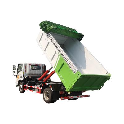 China Gross Vehicle Weight 13450 Rear Loader Small Hook Lifter Howo 4X2 Hydraulic Arm Garbage Bin Container Truck 23 Tons for sale