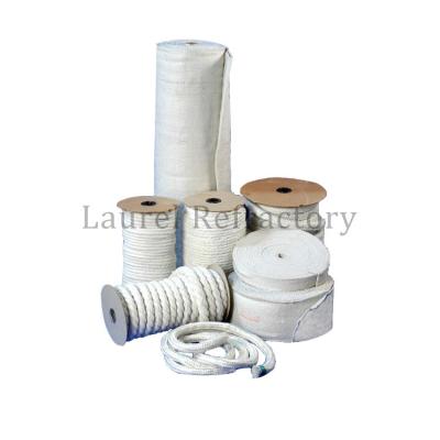 China Square and Round Stainless Steel Reinforced High Temperature Sealing Ceramic Fiber Rope for Various Kilns for sale