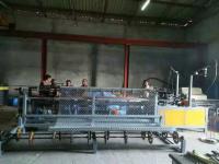 China Full Automatic double wire feeding Chain Link Fence Machine for Making Diamond Mesh for sale