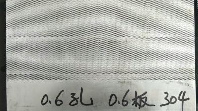 China 0.6mm thickness with 0.6mm hole Stainless Steel Perforated Metal Sheet for sale