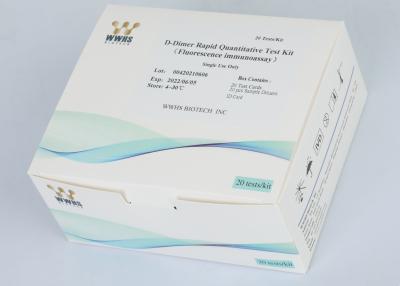 China D-Dimer Rapid Quantitative Test Kit Fluorescence Immunoassay 40-10000ng/mL 10min Results for sale