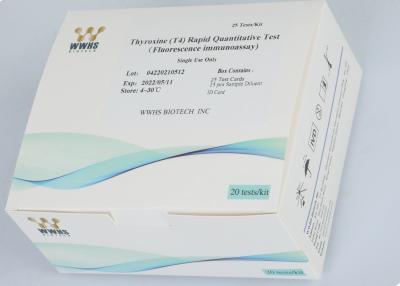China TT4 Total Thyroxine Rapid Quantitative Test Fluorescence Immunoassay 5-300 nmol/L for sale