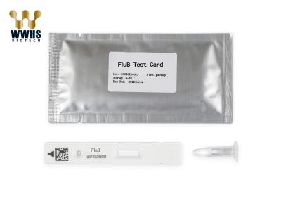 China Influenza B FluB Rapid Test Kit Colloidal Gold Nasopharyngeal Oropharyngeal Swab 15min for sale