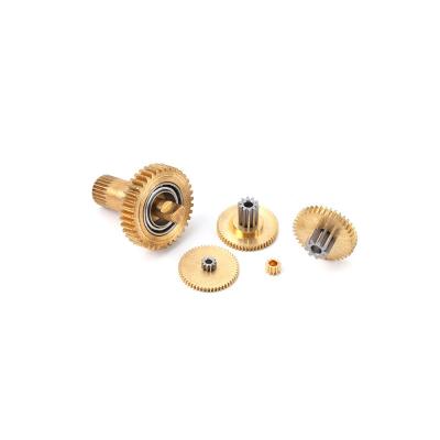 China Custom CNC Lathing Brass Copper Gear Small Powder Metallurgy Parts 0.05mm Tolerance for sale