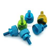 China Custom CNC Machined M3 Knurled Hand Drive Screws Stainless Steel Aluminum 0.05mm Tolerance for sale