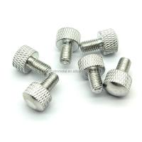 China Stainless Steel Manually Tightening Knurled Thumb Screws for Custom Flat Head Cylinders 0.05mm Tolerance for sale