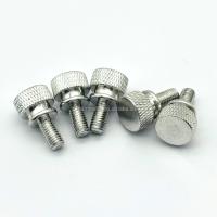 China Anodized Aluminum CNC Machined Aircraft Parts Custom Screw Fasteners Knurled Thumb Screws 0.05mm Tolerance for sale