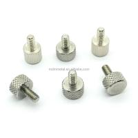 China CNC Turning Milling Stainless Steel Anodized Aluminum Flat Head Knurled Thumb Screws 0.05mm Tolerance for sale