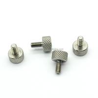 China CNC Turning Milling Stainless Steel Anodized Aluminum Flat Head Knurled Thumb Screws 0.05mm Tolerance for sale