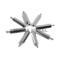 China 4 Axis CNC Aluminum Turning Parts Aircraft Column Standoff 0.1kg for sale
